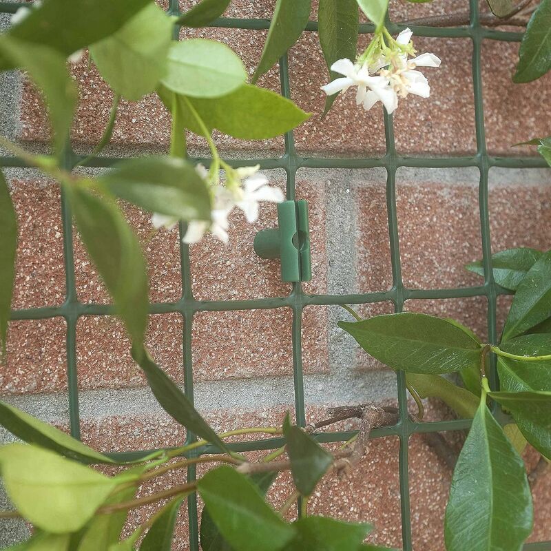 Set 30 cleme T pentru gard viu, rezistente la coroziune, verde ...