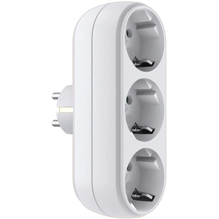 Adaptor cu 3 prize de perete, fara cablu, 3500W, protectie ...