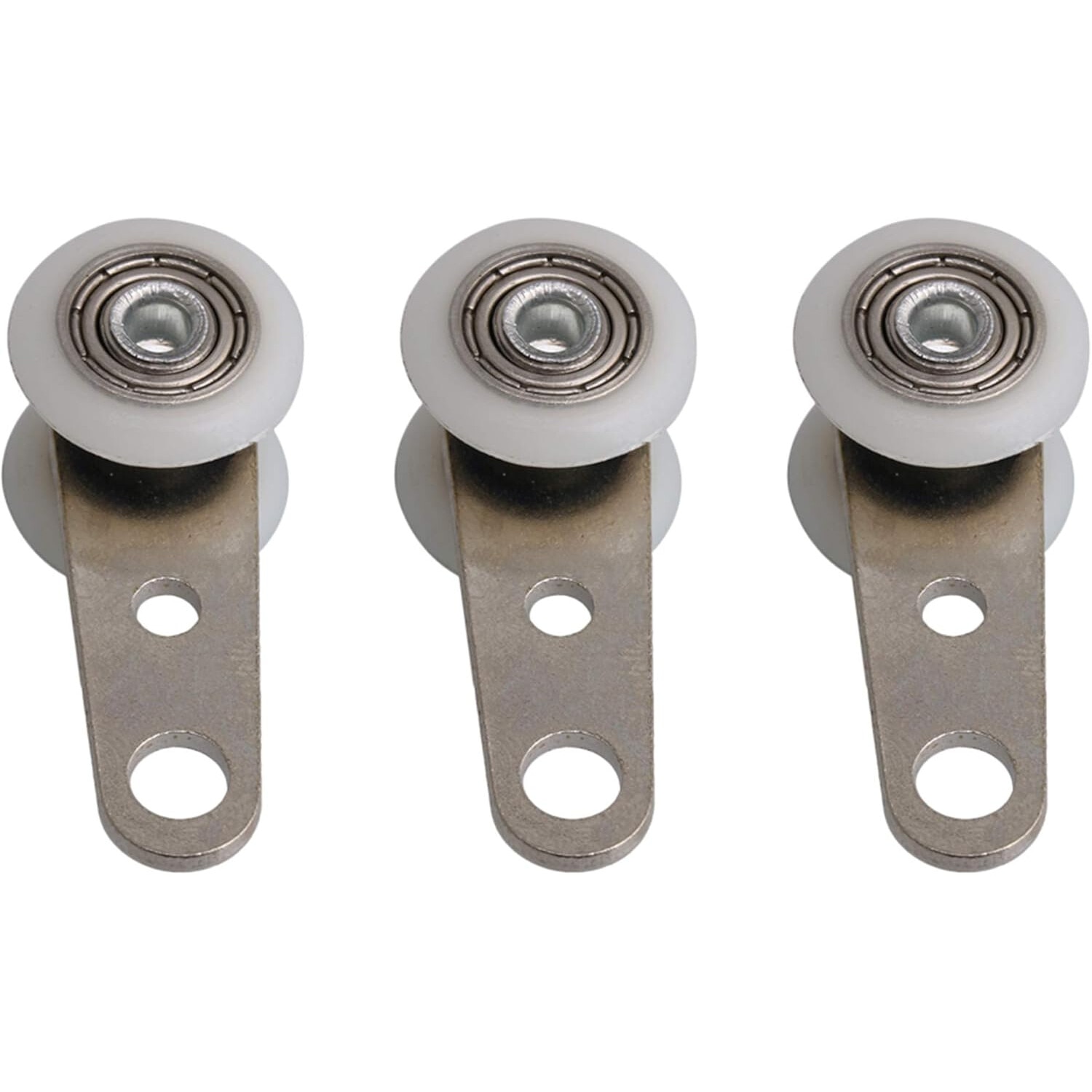 Set 10 Roti, Metal / Plastic, 45 x 19 mm, Pentru usi glisante, Gri ...