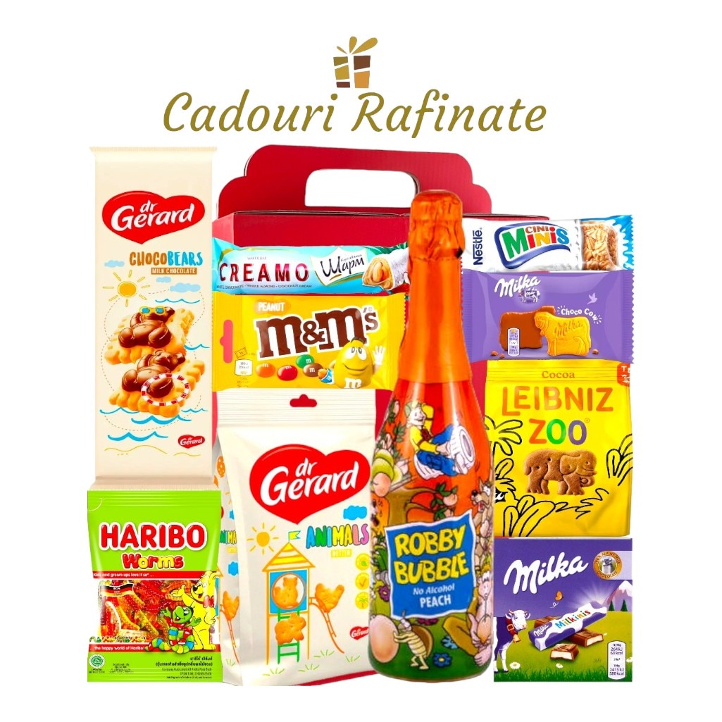 Pachet Cadou Copii cu Dulciuri si Sampanie, CADOURI RAFINATE, model ...