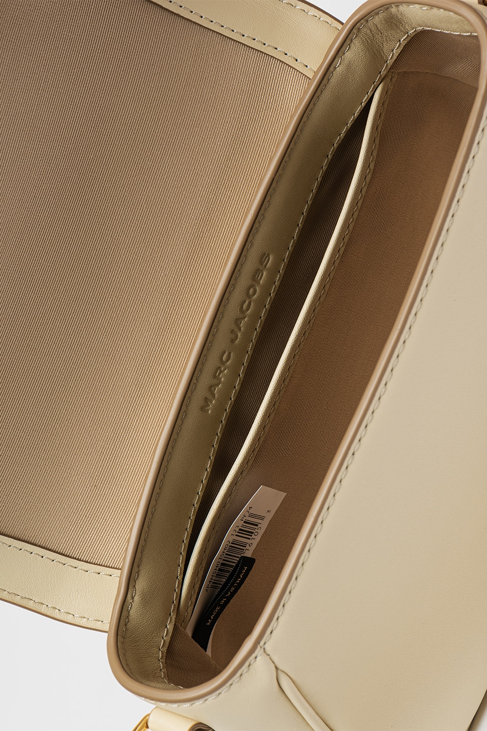 Marc Jacobs, Geanta crossbody de piele The Clover, Alb murdar - eMAG.ro