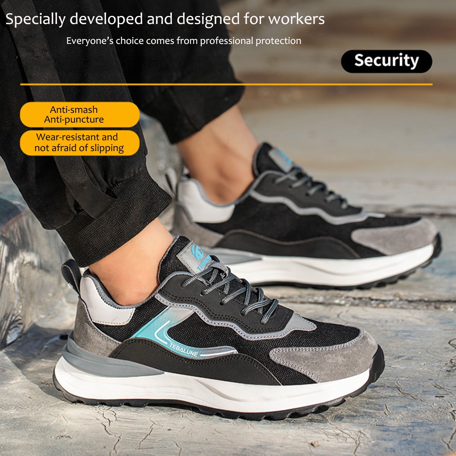 Pantofi de lucru cu protectie, SINBINTA, Rezistent la perforare, La ...