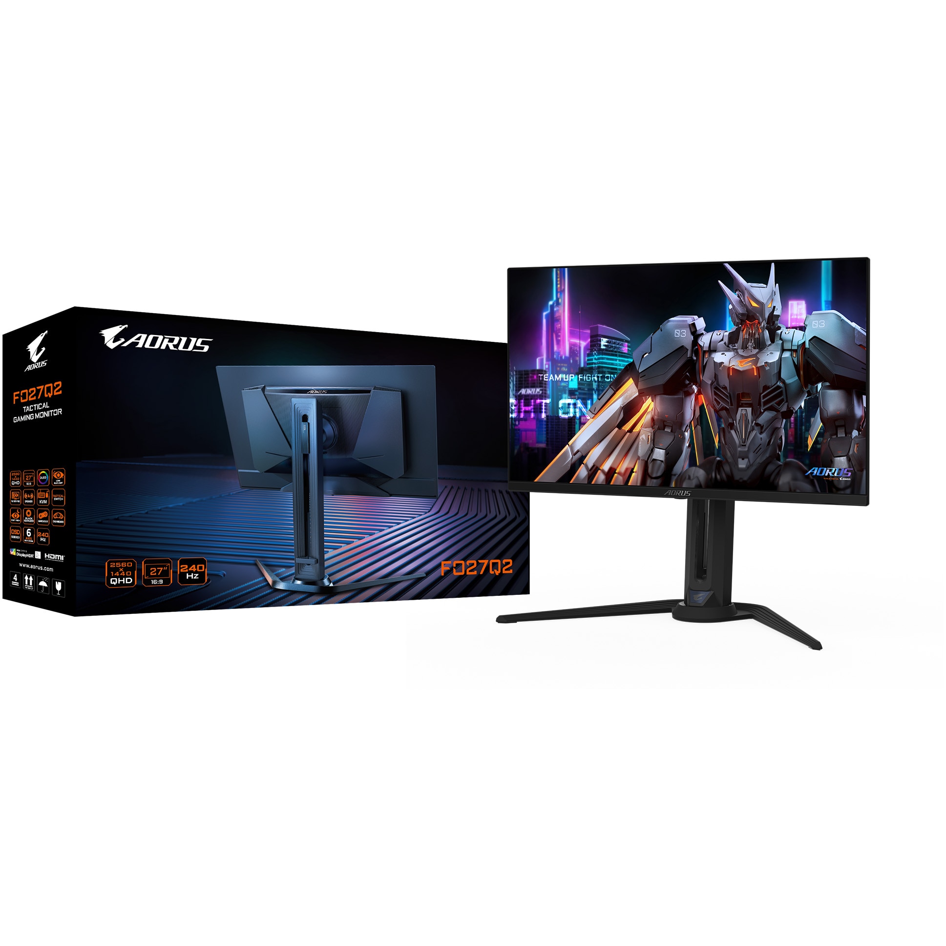 Monitor Gaming QD-OLED Gigabyte AORUS FO27Q2 27", QHD (2560x1440 ...