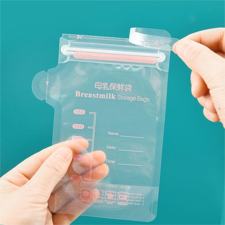 Set de 30 pungi stocare lapte matern, Gradate, 250ml, Transparent, cu ...