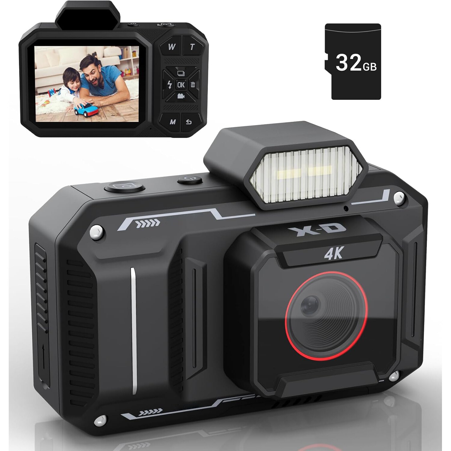 Aparat foto digital, 48MP - Vlog 4K, LCD de 2, 8 inchi, Zoom 18x ...
