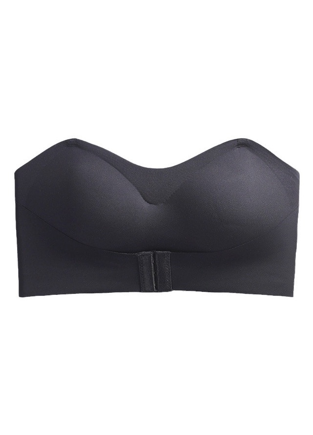 Sutien bandeau cu burete, acoperire completa, negru, XL - eMAG.ro