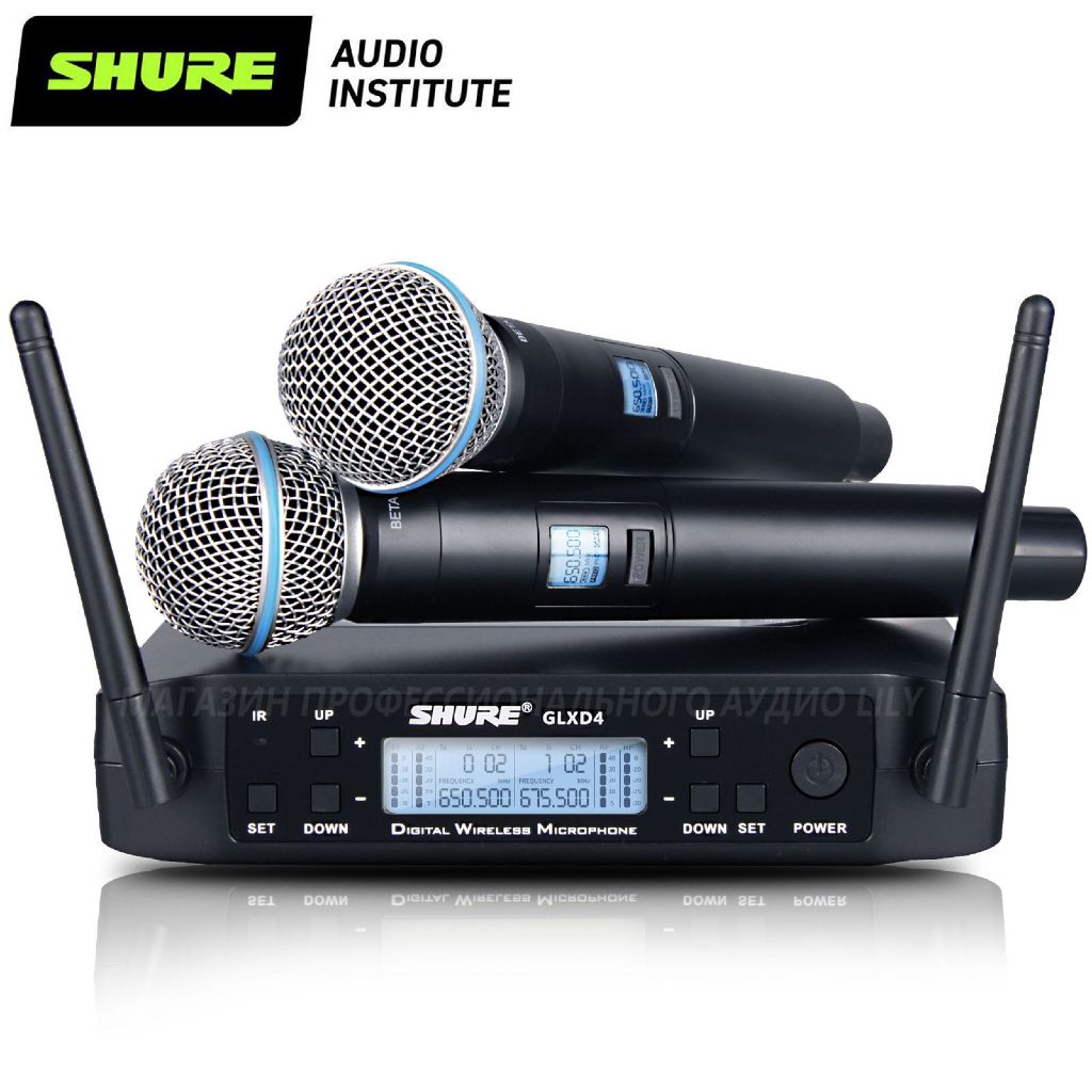 Set 2 Microfoane Wireless si Receiver UHF Display, XLR, 200 Frecvente ...