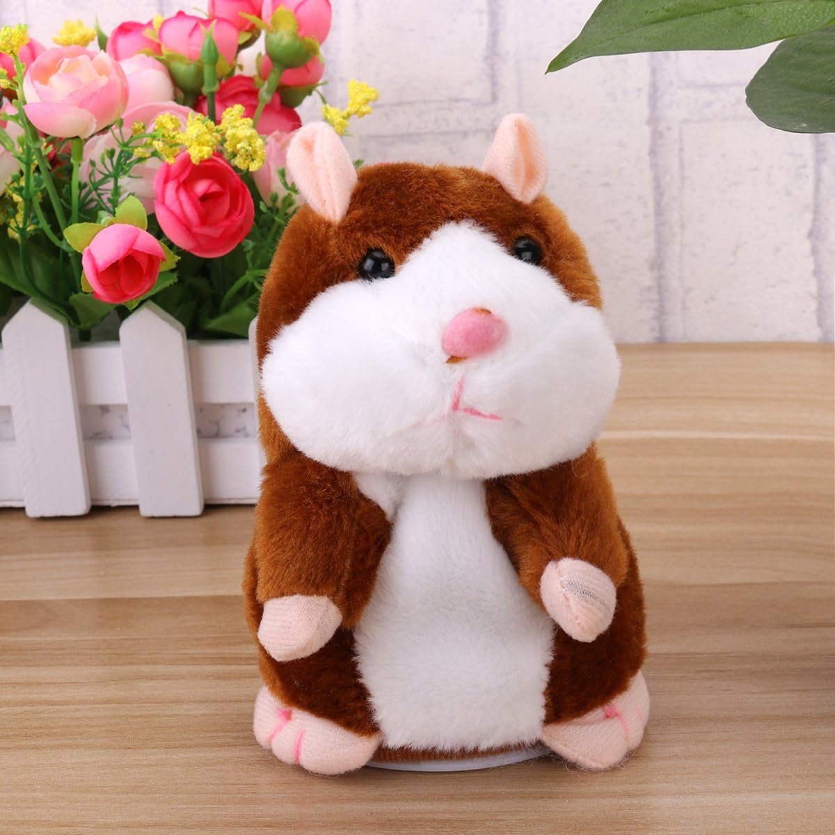 Jucarie hamster de inregistrare, 16cm, culoare bej, functie de imitare ...