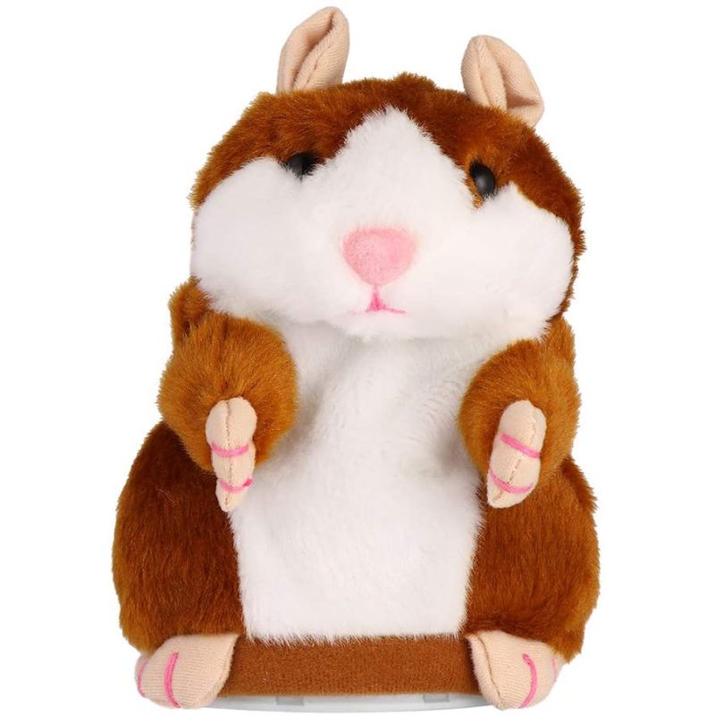 Jucarie hamster de inregistrare, 16cm, culoare bej, functie de imitare ...