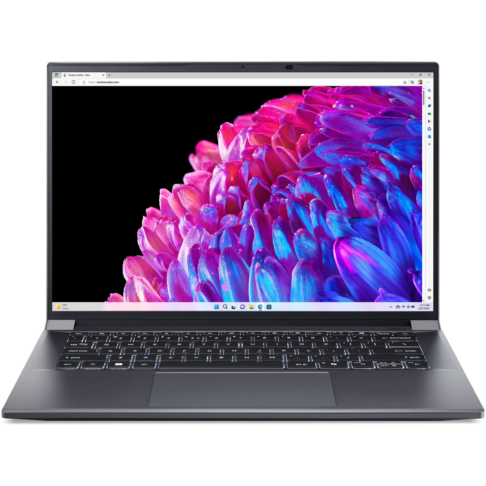 Laptop Acer Swift X 14 SFX14-72G-70TV cu procesor Intel® Core™ Ultra 7 155H pana la 4.8GHz, 14.5 ...