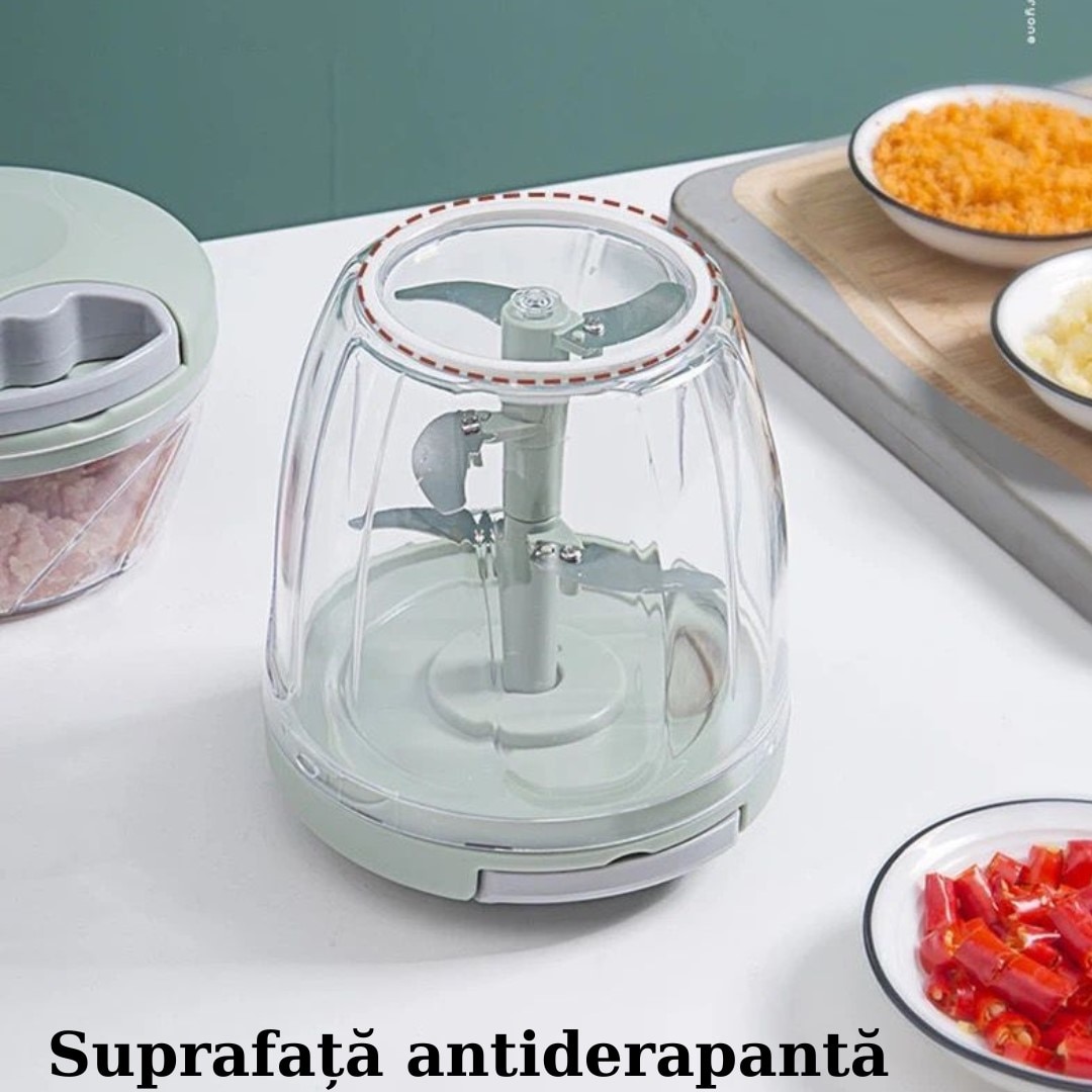 Tocator Manual pentru Legume si Fructe, capacitate 900 ml, 5 Lame din ...