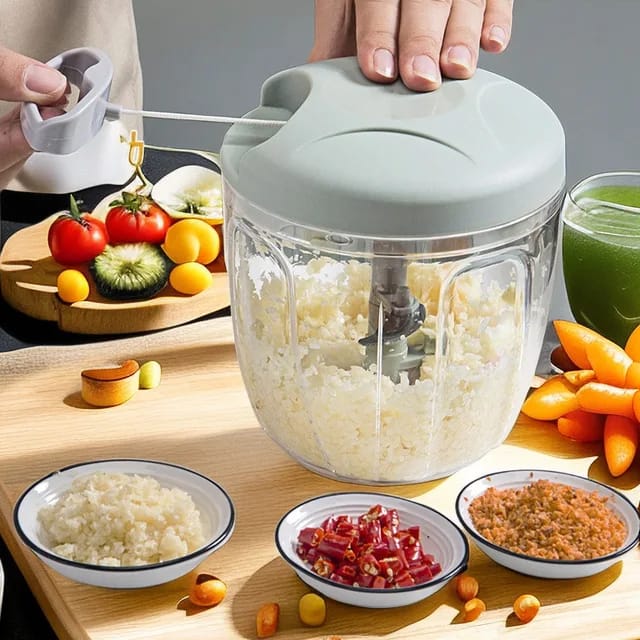 Tocator Manual pentru Legume si Fructe, capacitate 900 ml, 5 Lame din ...