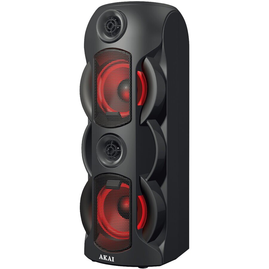 Boxa Portabila Akai Party Speaker 370, 60W, Radio, USB, micro-SD, Negru ...