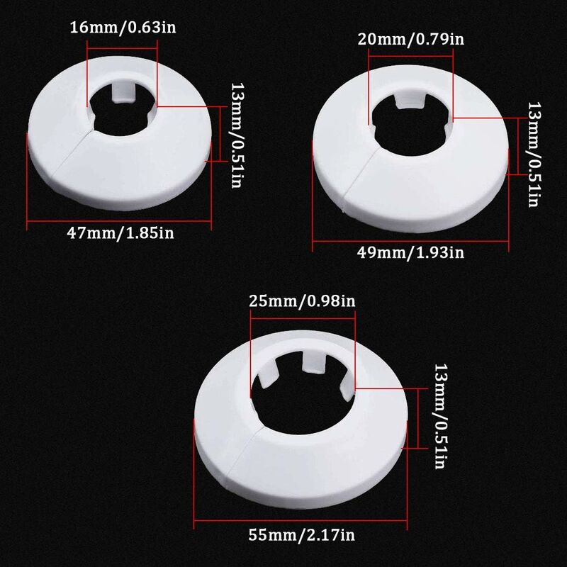 Set 24 capace decorative pentru tevi calorifer, plastic, rezistent la ...
