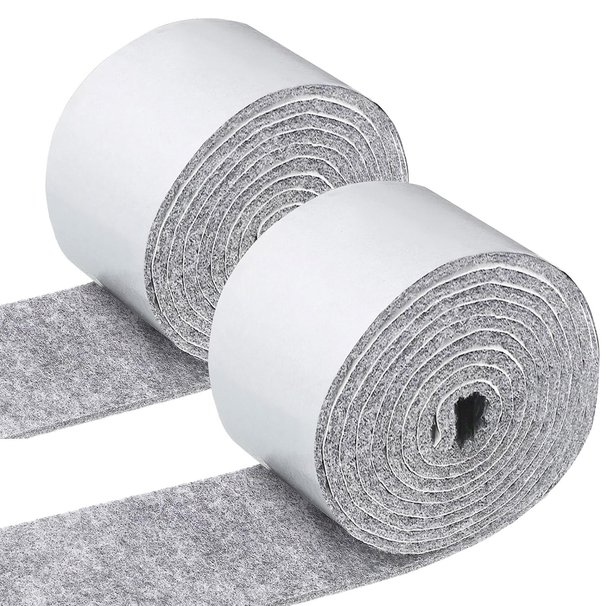 Banda autoadeziva din fetru pentru mobilier, 2 role (100x10cm + 100x2cm ...