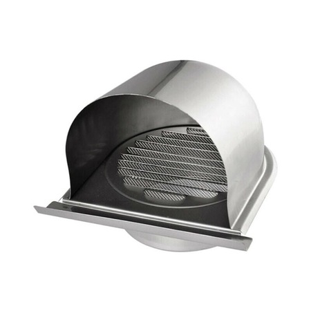 Grilaj de ventilatie rotund, inox, cu plasa anti-insecte, 45 lamele ...