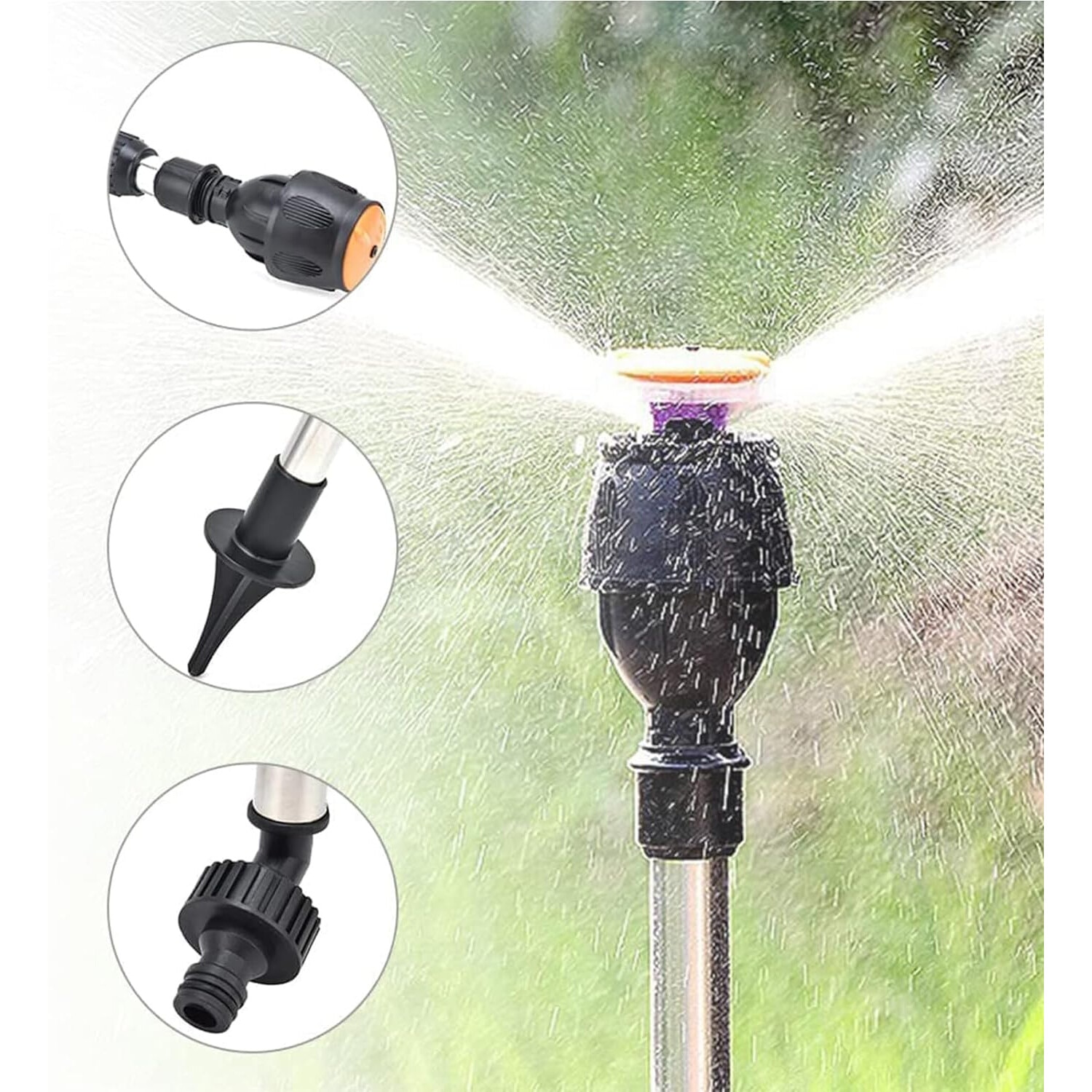 Aspersor cu spray fin, design cu trepied telescopic, pentru irigare pe ...
