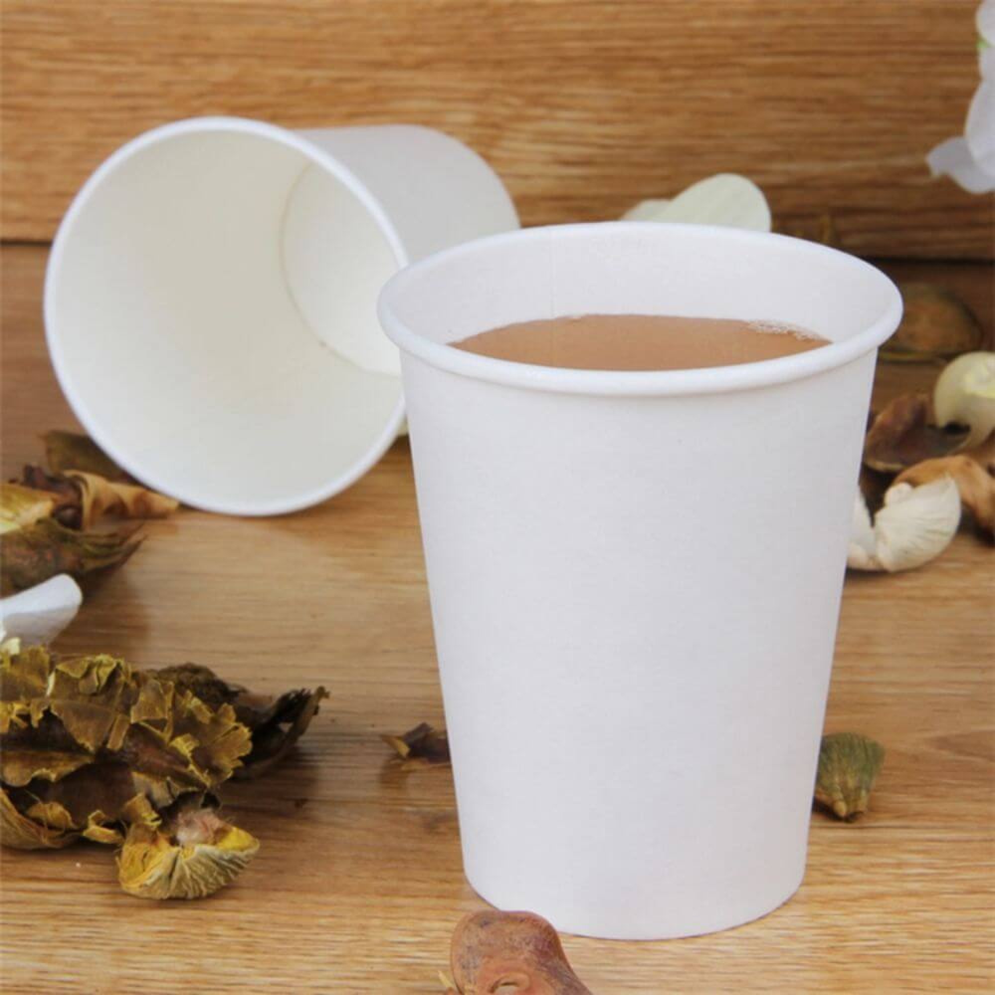 Pahare din carton alb 230ml, 700 buc/set, 8oz D80, lotfi - eMAG.ro