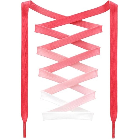 Set 2 Sireturi Plate Rosii cu Degradé, 120cm pentru Adidasi si Pantofi ...