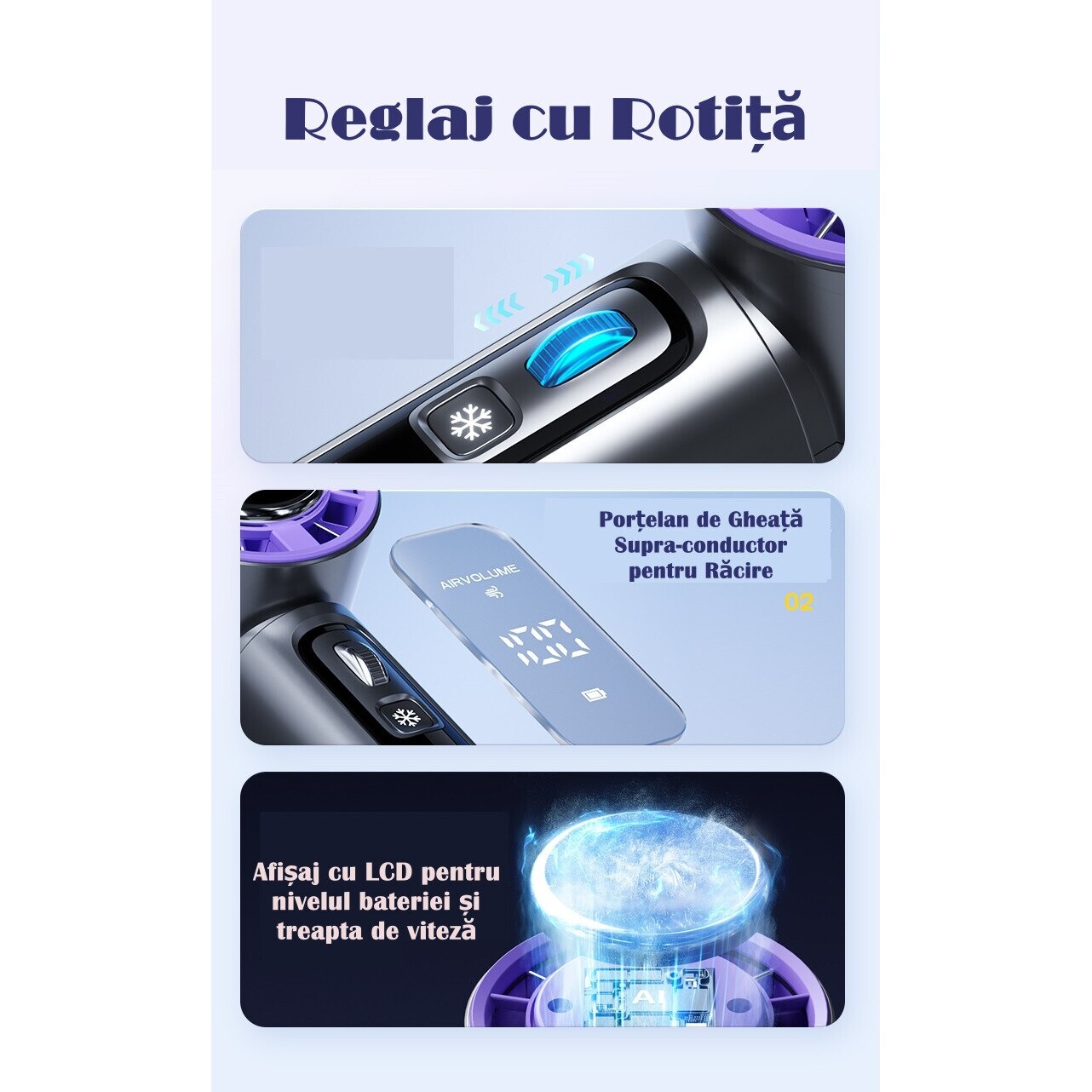 Ventilator de Mana Ultra-Compact CoolMaster by VeReTech, Portabil, cu ...