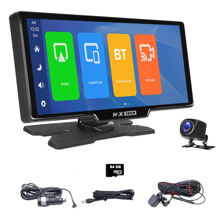 Navigatie Auto GPS Portabila Wireless Carplay & Android MaxTech®, 3in1 ...