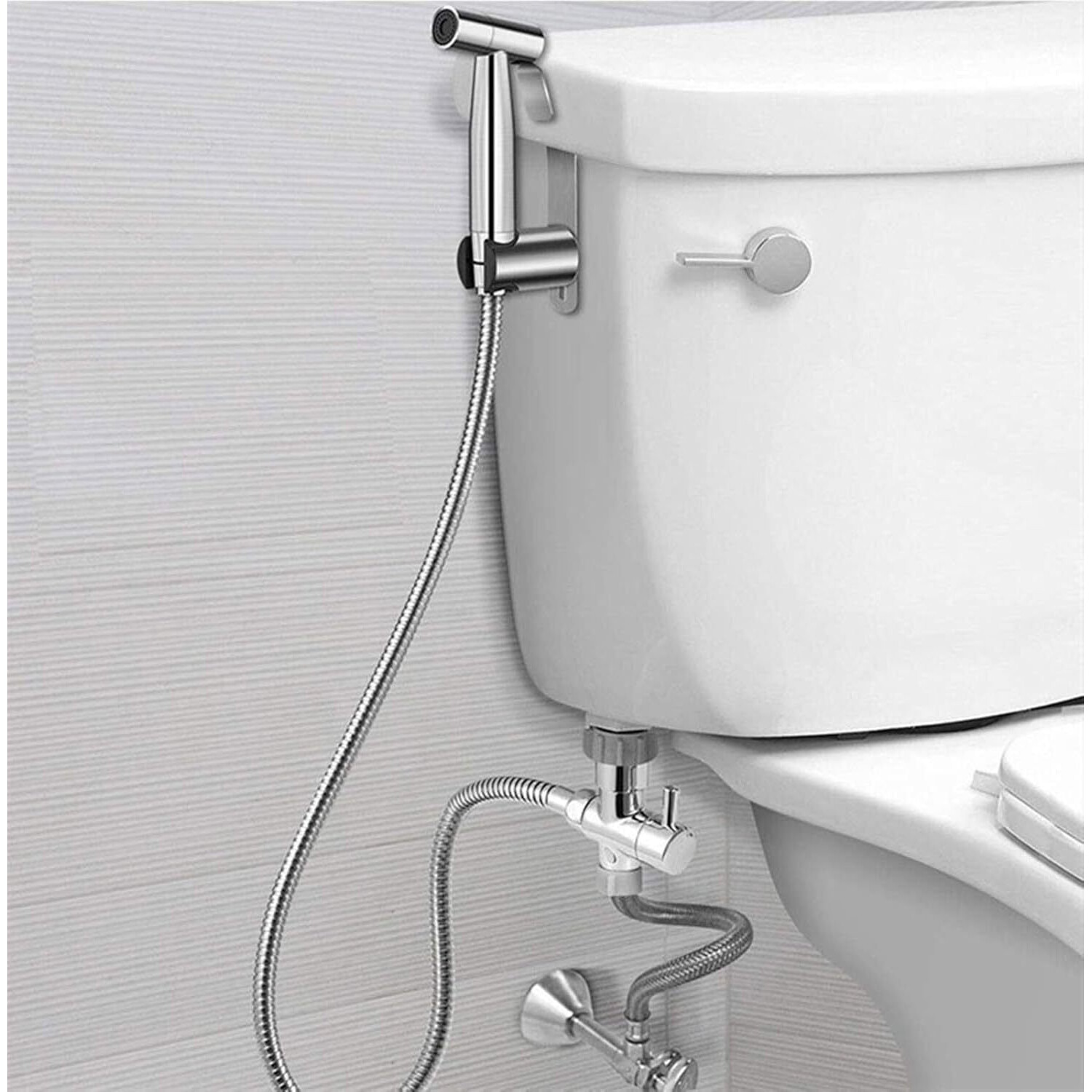 Set dus igienic pentru igiena intima, AYSTOAYS, Cu furtun metalic 1.5m ...