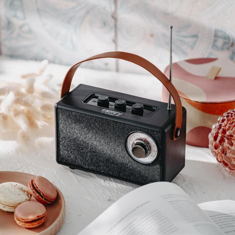 Radio portabil Camry CR 1902B, 5W, FM, Bluetooth 5.1, Aux, Slot Card SD ...