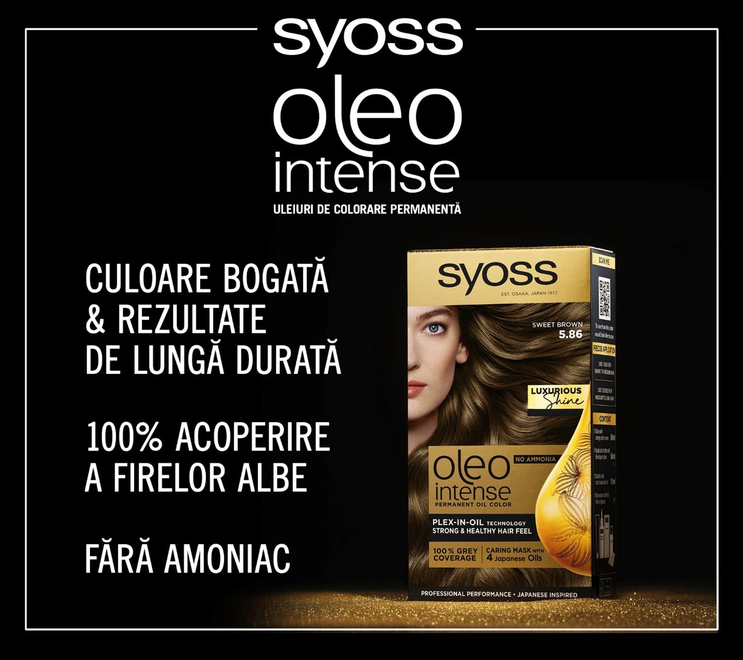 Vopsea de par permanenta fara amoniac Syoss Color Oleo Intense 5-86 ...