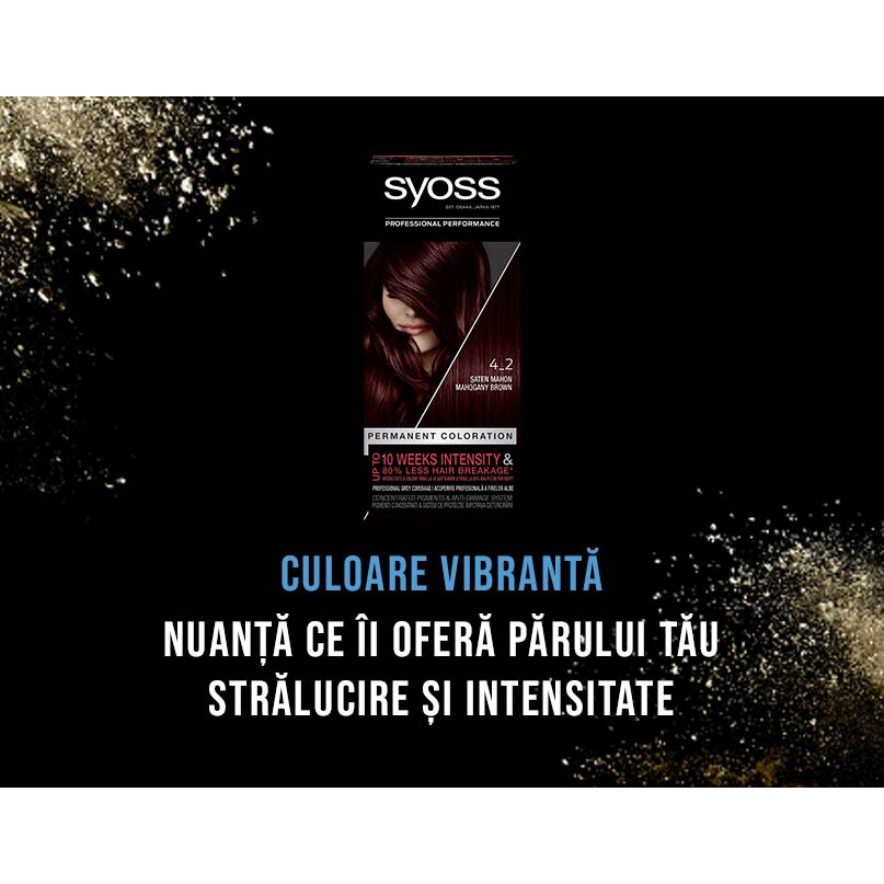 Vopsea de par permanenta Syoss Color Baseline 4-2 Mahon, 115 ml - eMAG.ro