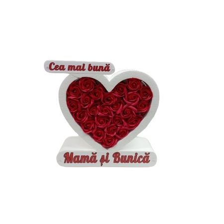 Aranjament trandafiri de sapun, Cea mai buna mama si bunica inima mare ...