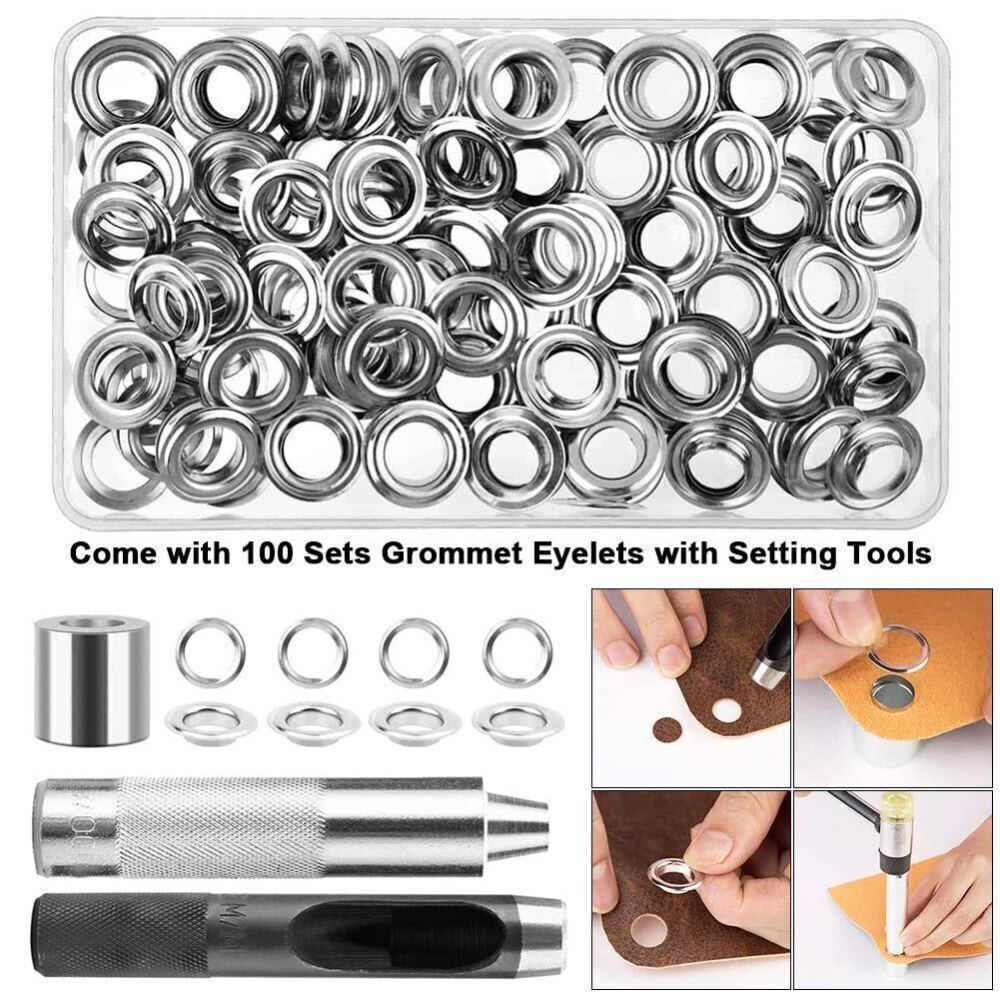 Set 100 capse rotunde 12-20 mm cu cleste, BGHYHYHI, argintiu, alama ...