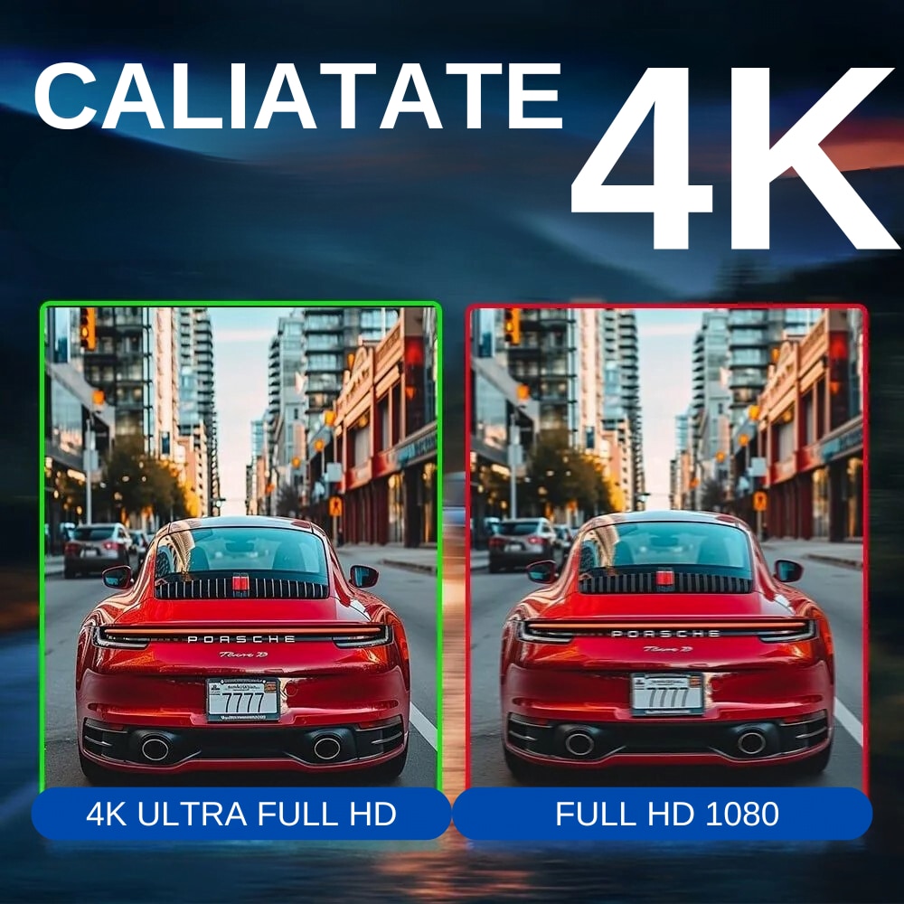 Camera de bord auto smart WiFi 4K MOGODA, Filmare 170°, Rezolutie ...