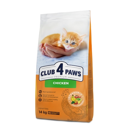 Hrana uscata completa Club 4 Paws Premium pisoi - Pui, 14kg - eMAG.ro