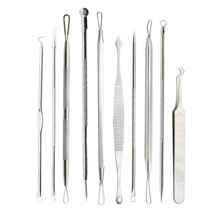 Комплект от 10 инструмента за премахване на черни точки, акне ...