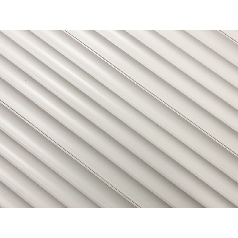 Panou decorativ premium Alb, riflaj din polimer rigid 14.8x1.3x240 cm ...