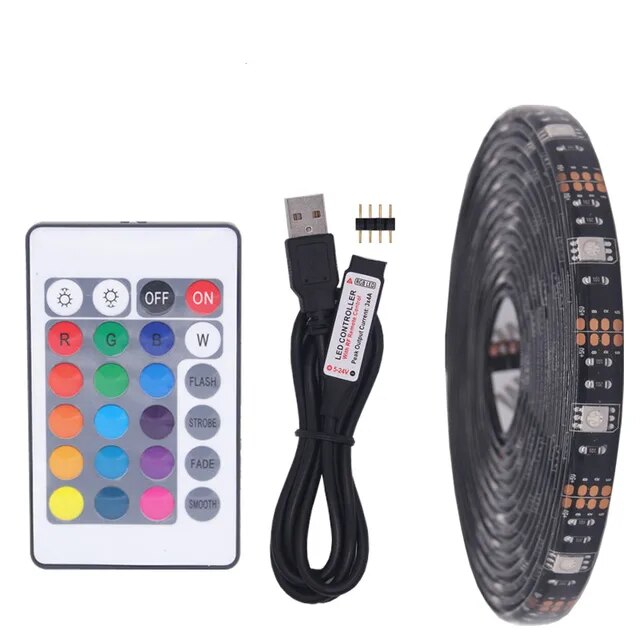 Banda led flexibila 5m RGB cu telecomanda Interior/exterior, Bluetooth ...
