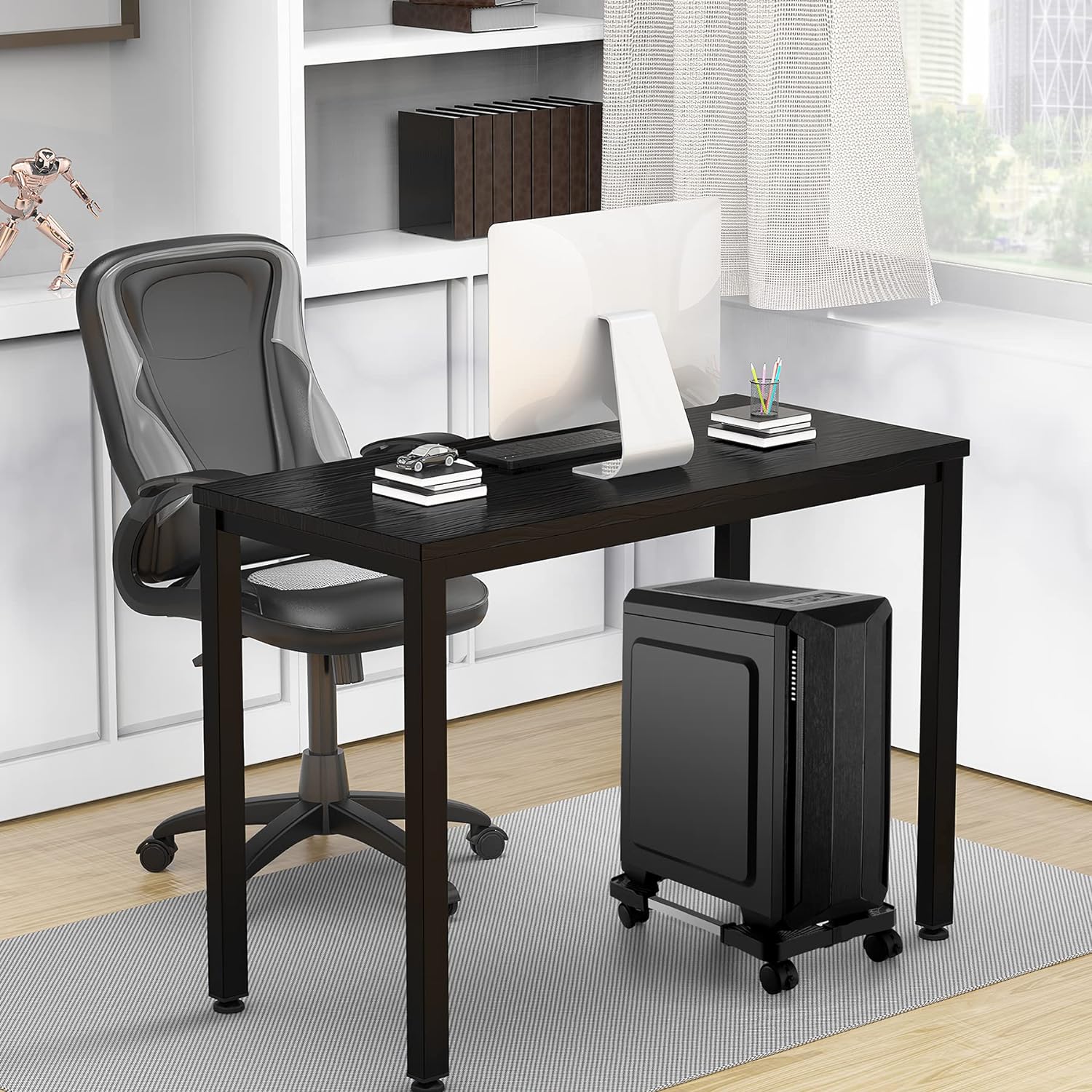 Suport mobil ajustabil pentru unitatea centrala PC Bailink, 4 roti ...