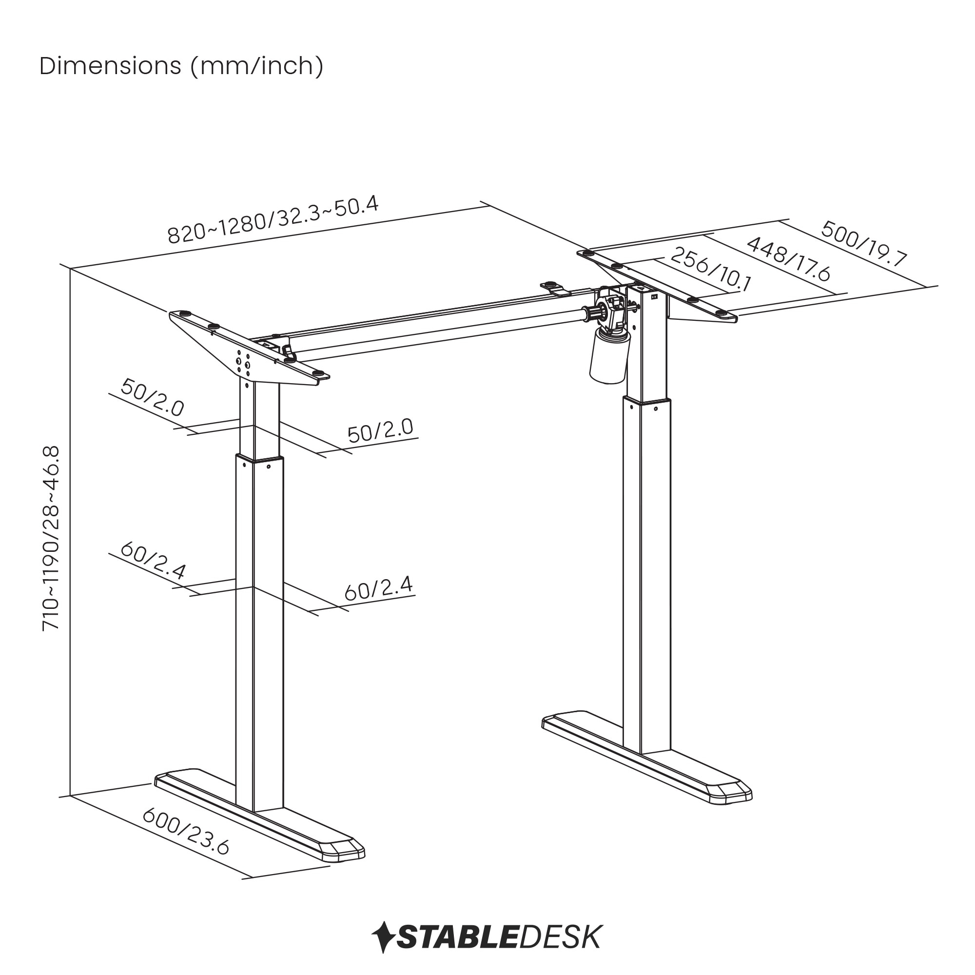 Birou reglabil electric StableDesk, 1 motor, Touchscreen, Ridica 80 kg ...