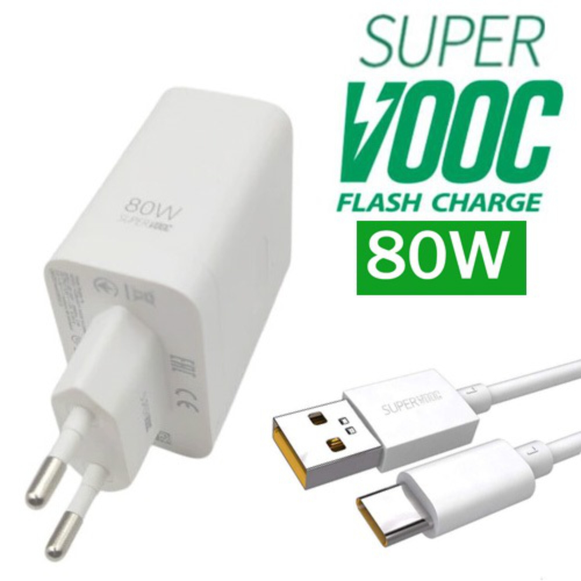 Incarcator SuperVooC USB 80W, AHA PRINT®, pentru Oppo, inclus cablu 7 ...