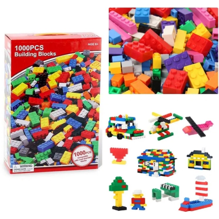 Set 1000 de piese de construit compatibile LEGO pentru copii, diferite ...