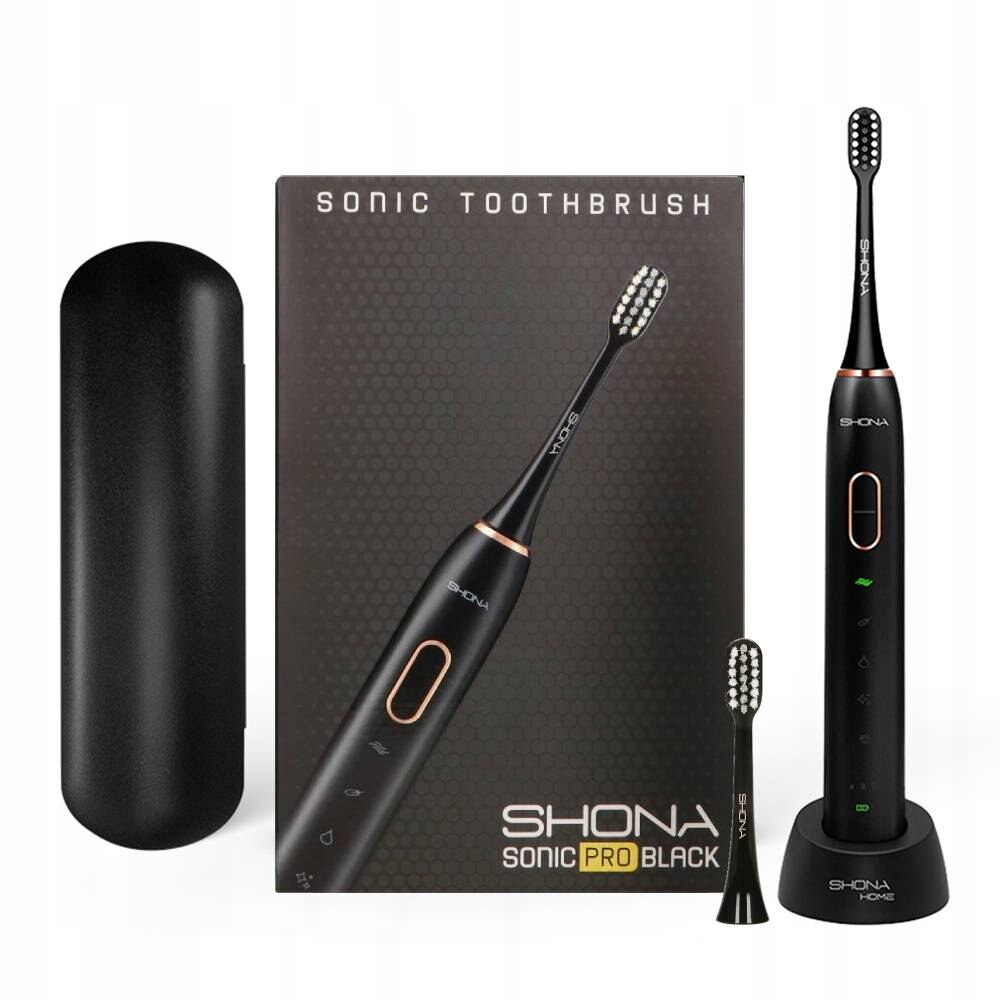 Sonic elektromos fogkefe, felnőtteknek, SHONA, Sonic Pro Black, 42 000 ...