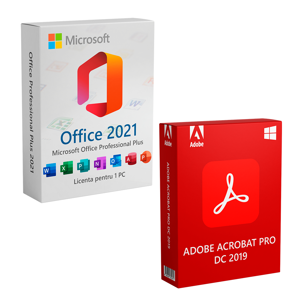 Licenta Office 2021 Professional Plus + Licenta Adobe Acrobat 2019 Pro ...