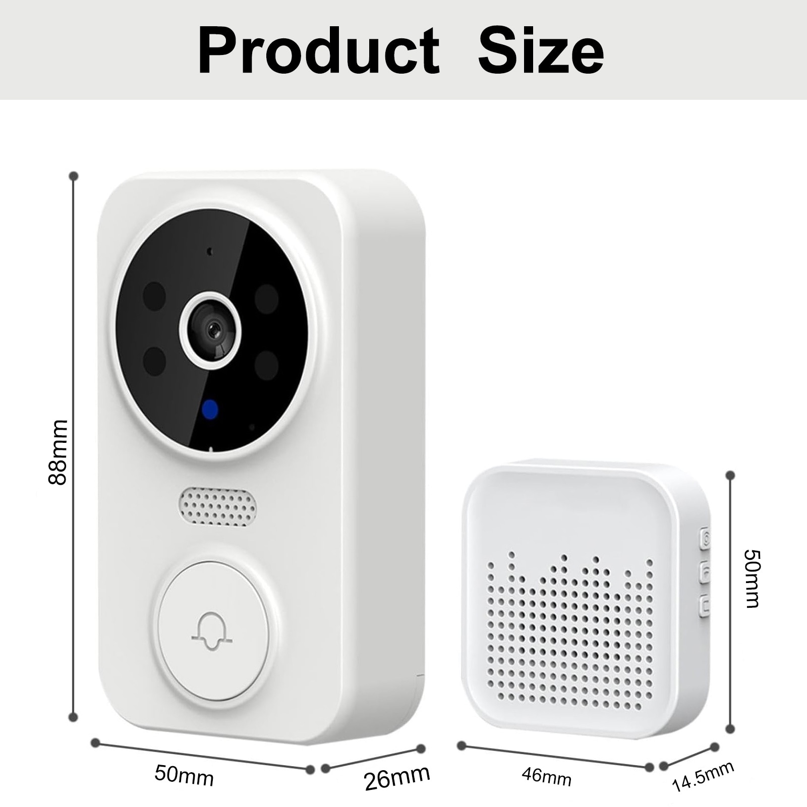 Sonerie wireless cu camera video, NUODWELL, Monitor de la distanta ...