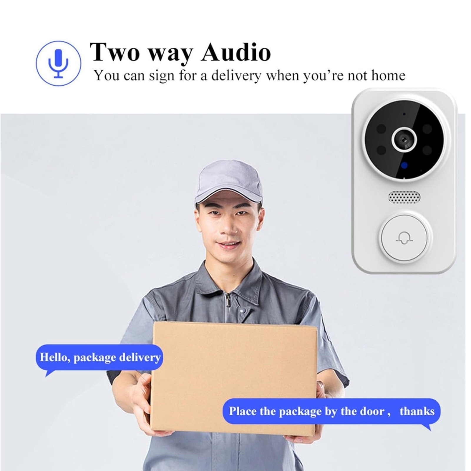 Sonerie wireless cu camera video, NUODWELL, Monitor de la distanta ...