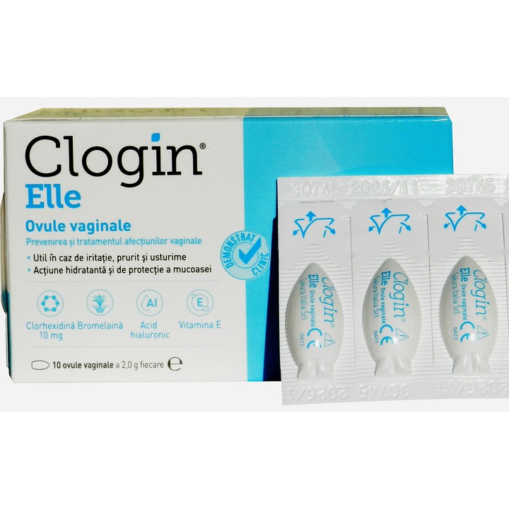 Clogin Elle, 10 ovule vaginale, prevenirea si tratamentul afectiunilor ...