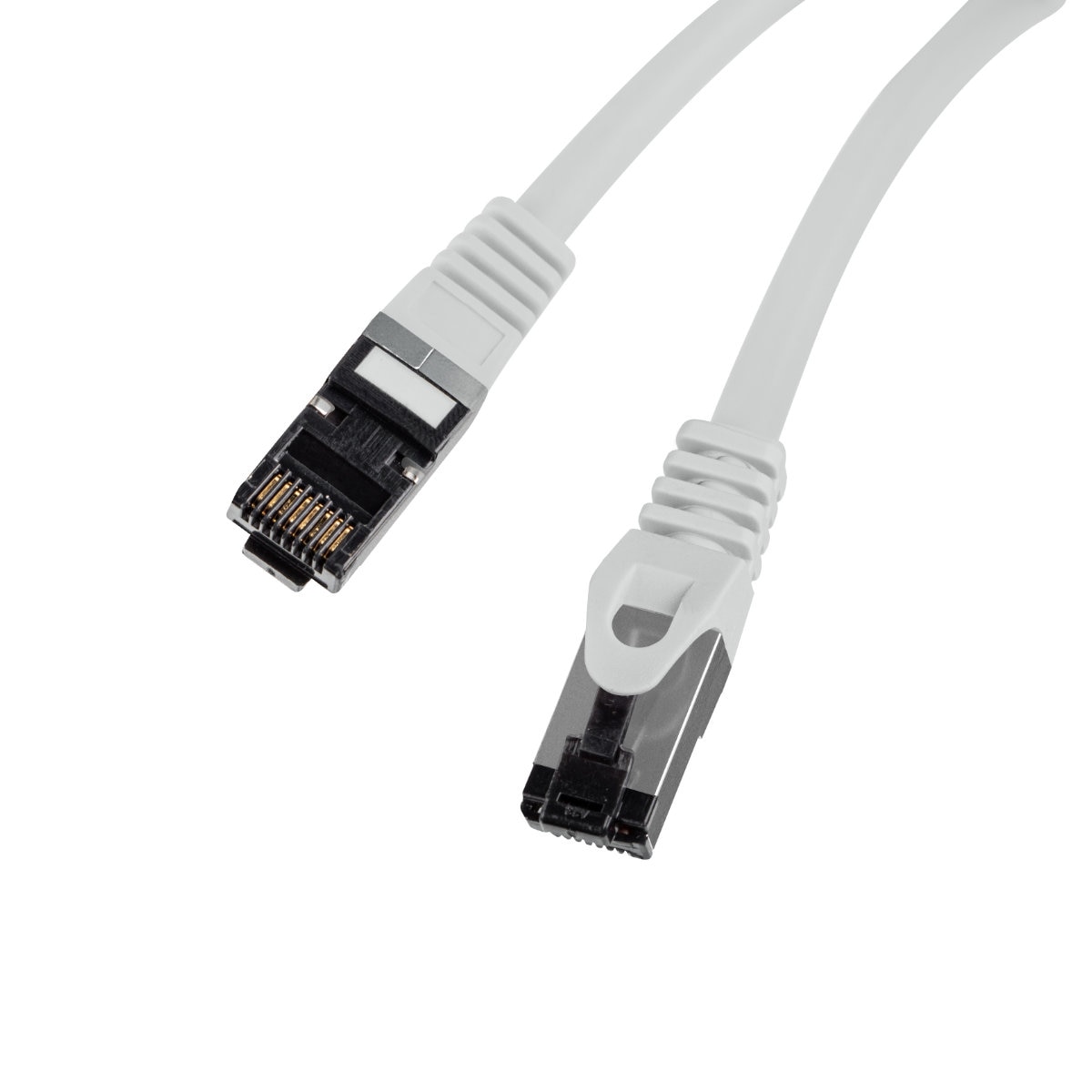 Cablu internet CAT 8.1 S/FTP LSZH, lungime 25 cm, Lanberg 43788, mufat ...