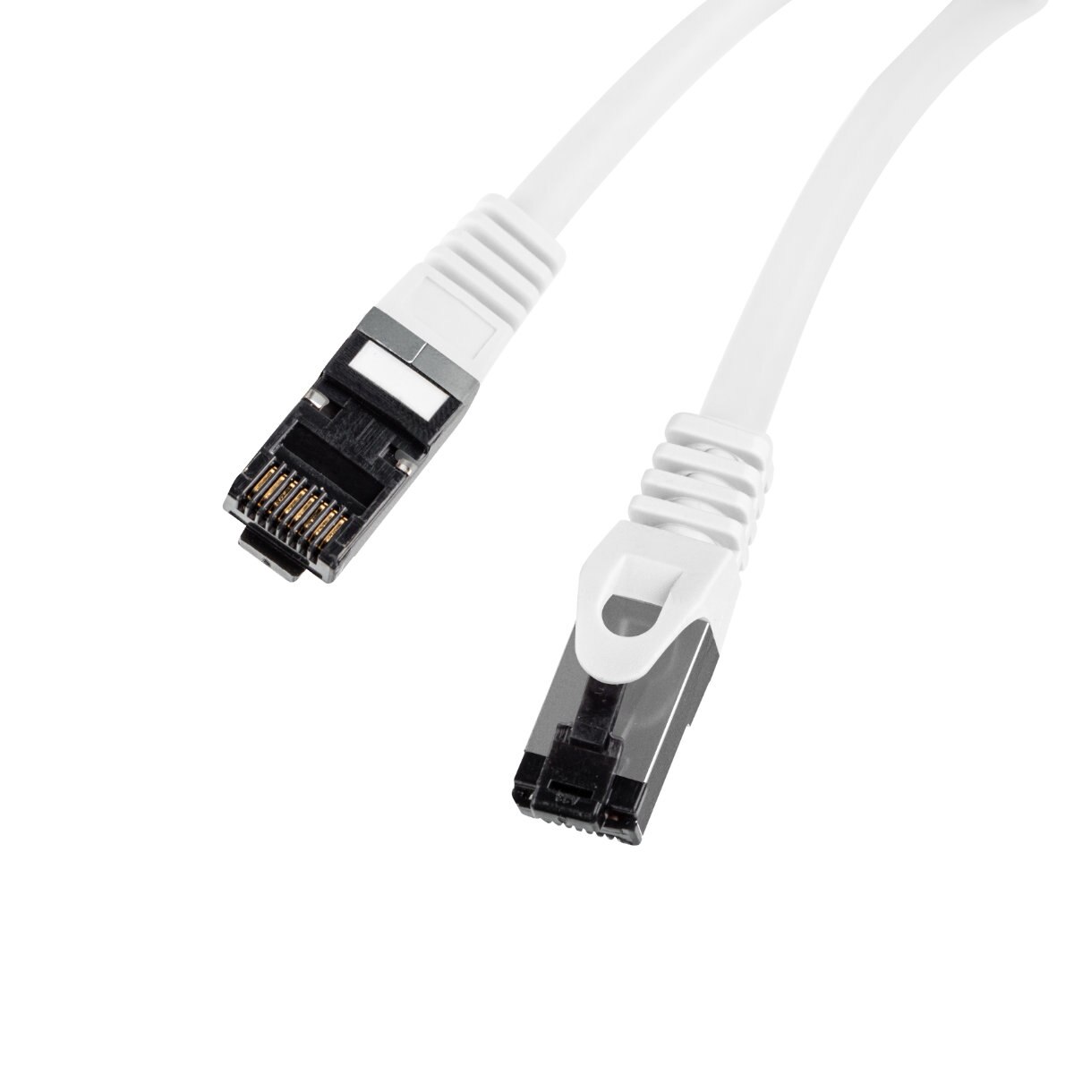 Cablu internet CAT 8.1 S/FTP LSZH, lungime 25 cm, Lanberg 44064, mufat ...