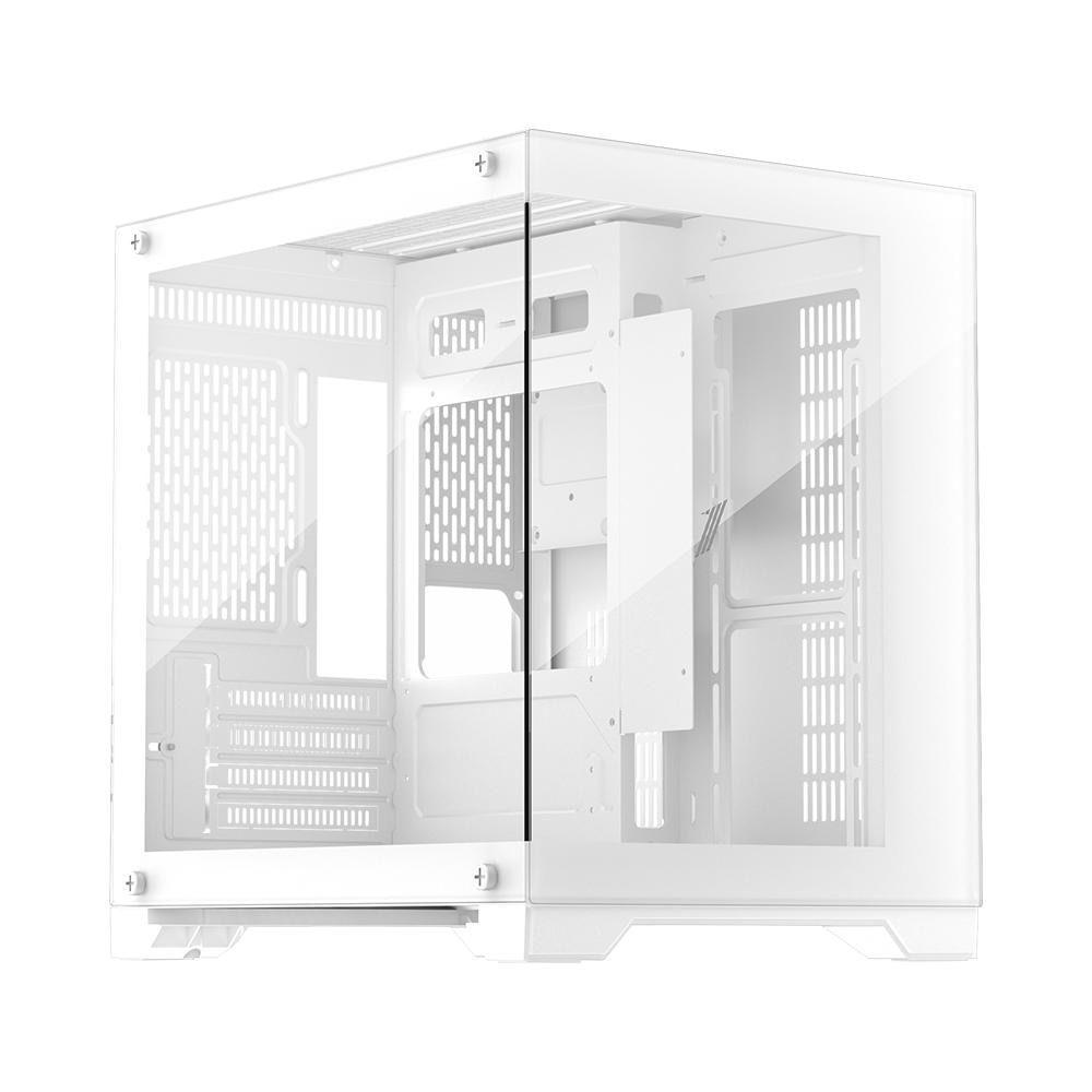 Carcasa 1stPlayer® Gaming MV5 TP wh, Micro-ATX, alb - eMAG.ro