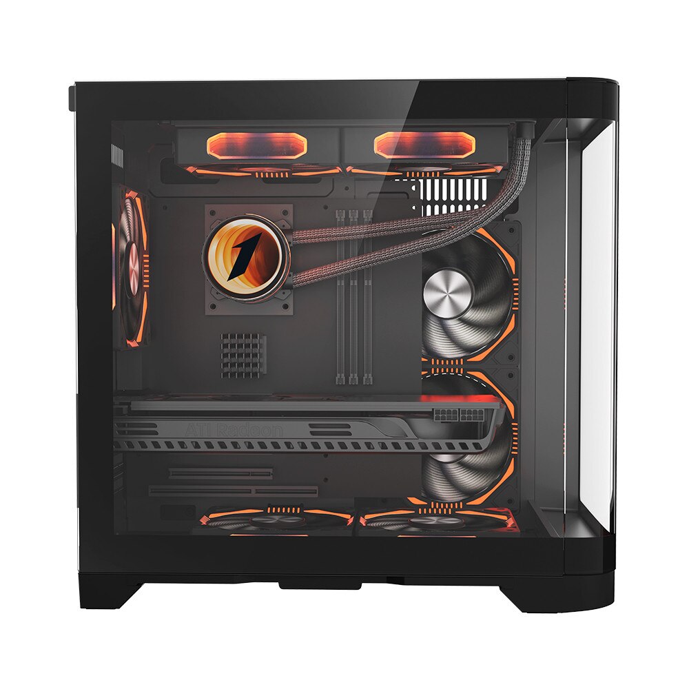 Carcasa PC 1STPLAYER Gaming UV5, Micro-ATX, 5 ventilatoare aRGB ...
