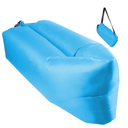 Saltea Gonflabila Tip Sezlong Lazybag Teno®, material rezistent, umflare fara pompa, pentru ...